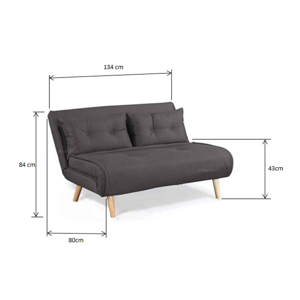 2 seater sofa bed size store