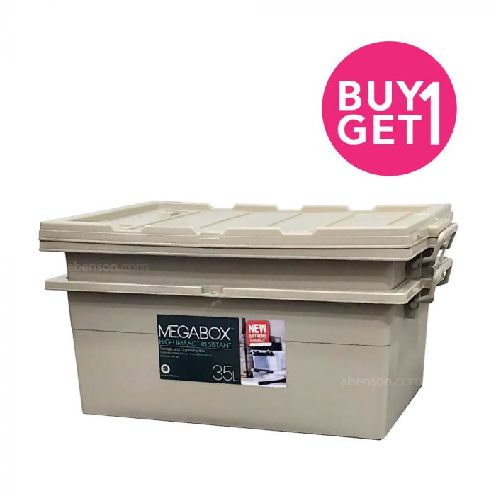 abensonHOME Megabox Beige Storage Box 35L B1T1 Home Organization Home and Decor abensonHOME Home and Decor Furniture and Accessories Abenson