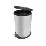 Cascade Step Bin Polished Silver Trash Can | Home Organization | Home ...