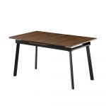 abensonHOME Silva 4-Seater Dining Table Dark Walnut/Black | Dining ...