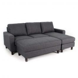 abensonHOME Jared Grey 3-Seater Corner Sofa | Sofas | Sofas and ...
