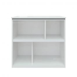 Koncept Furniture Keith Snow White/Black Low Cabinet | Bedroom Storage ...