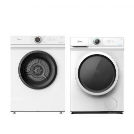 Midea MD100A70 + MF100W75B Electric Dryer + Front Load Washer Bundle ...